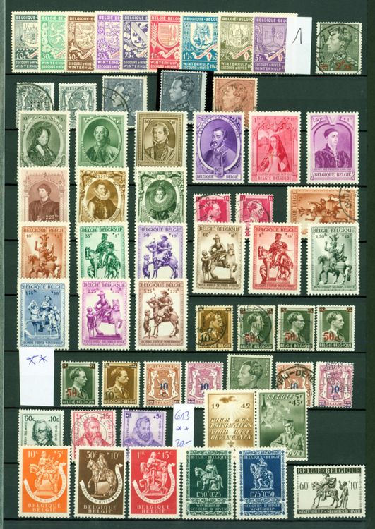 BELGIEN 10 Seiten SLG ab 1941, gestempelt/**/* (Q787) (Gebraucht) in Seuzach für CHF 57.5 – mit ...