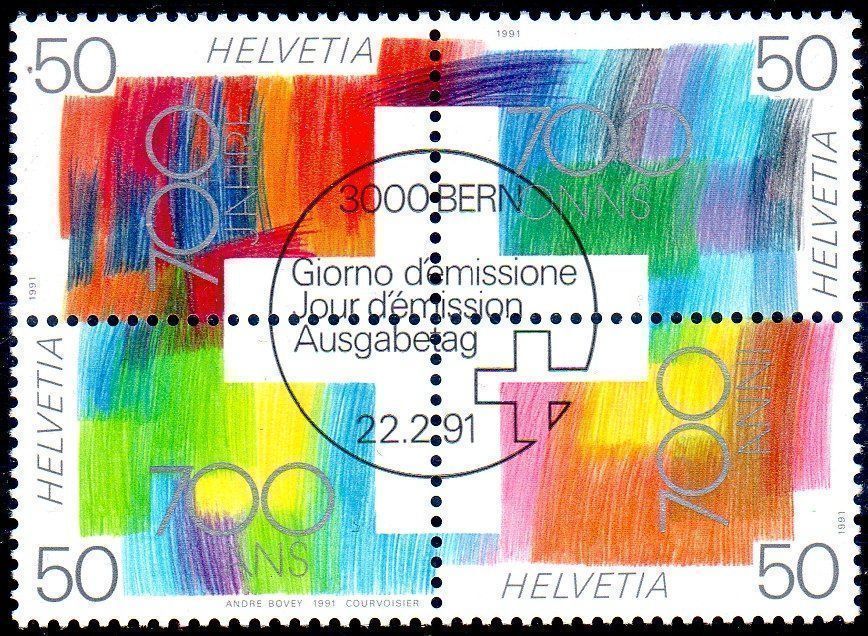 BERN 1991 SONDERMARKE 700J. EIDGENOSSENSCHAFT ET - W286 (Gebraucht) in Losone für CHF 1 – mit ...