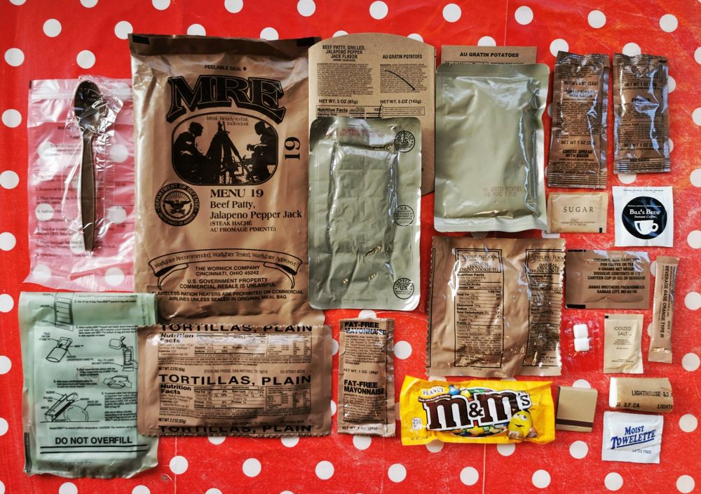 Original US Army MRE Menu #19 Jalapeño Beef Insp. 2/25 (Neu und ...
