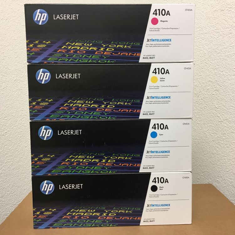 CF410A + CF411A + CF412A + CF413A, 410A (Neu und originalverpackt) in ...