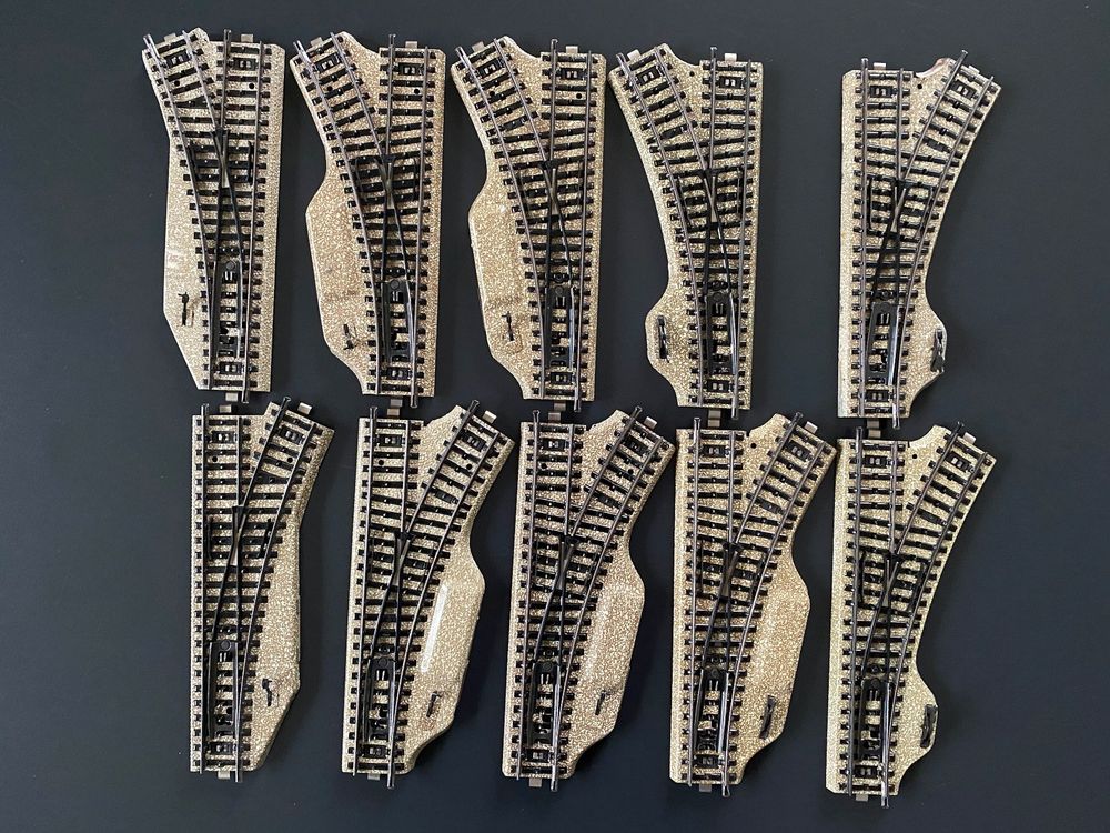 Märklin M-Handweichen 2x5221L/R, 2x5122L, 2x5123R, 4x3601L/R (Gebraucht ...