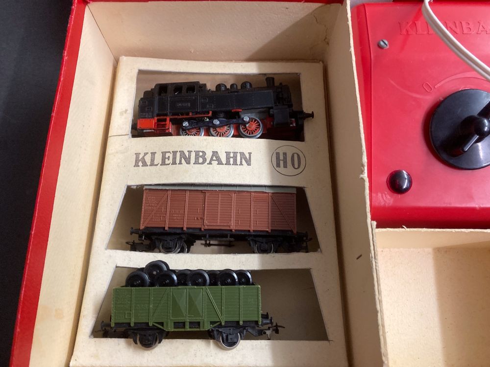 Kleinbahn Schachtel mit Zug, Trafo, Schienen, Weichen (Gebraucht) in ...