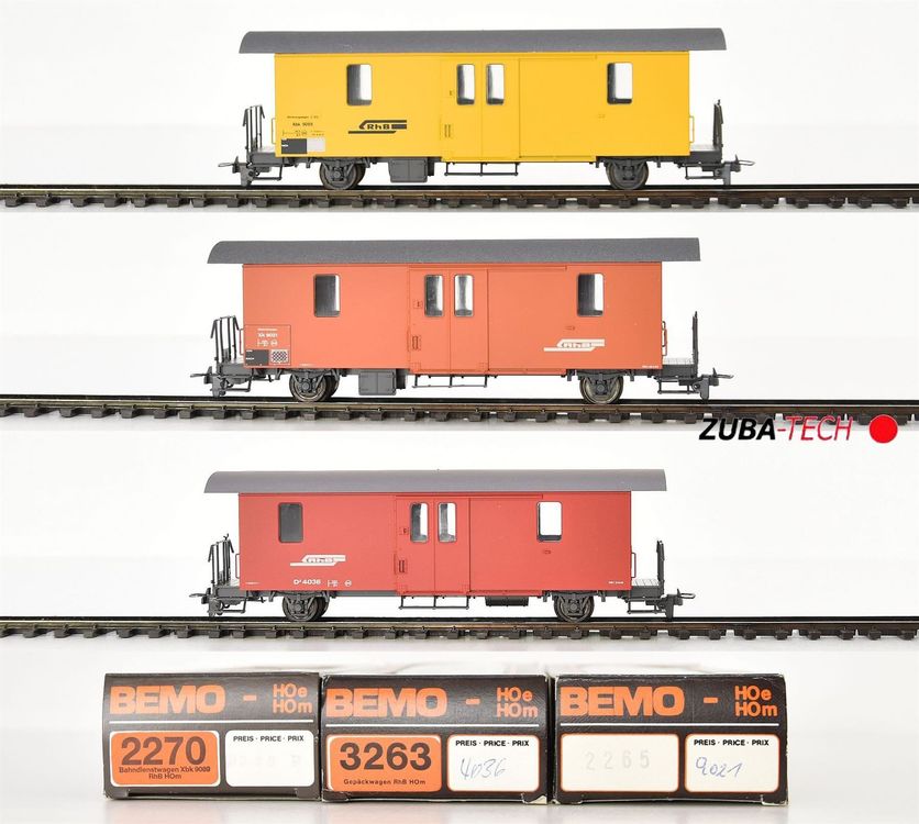 Bemo 3x Güterwagen der RhB H0m GS OVP (Gebraucht) in St. Gallen für CHF 51.5 – mit Lieferung auf ...