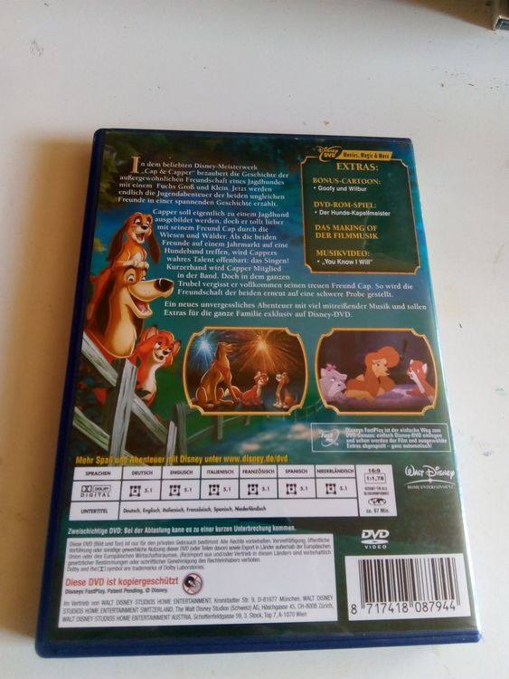 Cap und Capper DVD - Disney Klassiker für gemütliche Abende (Gebraucht ...