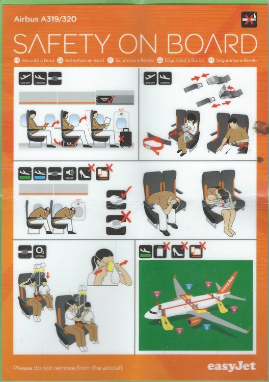 easyJet, Airbus A319/320, Safety Card, , (Gebraucht) in Zürich für CHF ...