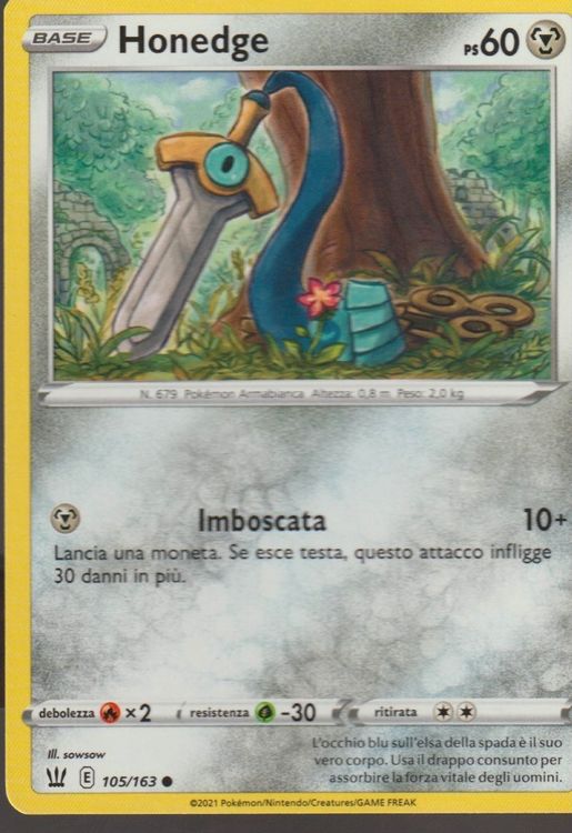 TCG POKEMON Stili Di Lotta BST 105/163 HONEDGE Italiano | Kaufen auf ...