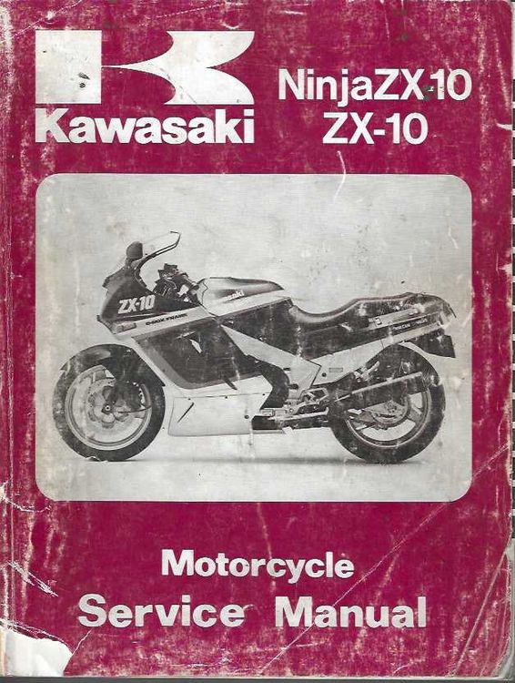 Manuel d'atelier Kawasaki Ninja ZX 10( ZX 1000 B1. 1987 | Kaufen auf ...