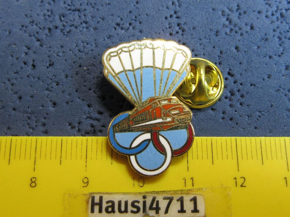 PIN TGV AM FALLSCHIRM SCHMUCK-PIN ENAMEL GOLDIG ZUG BAHN | Kaufen auf Ricardo