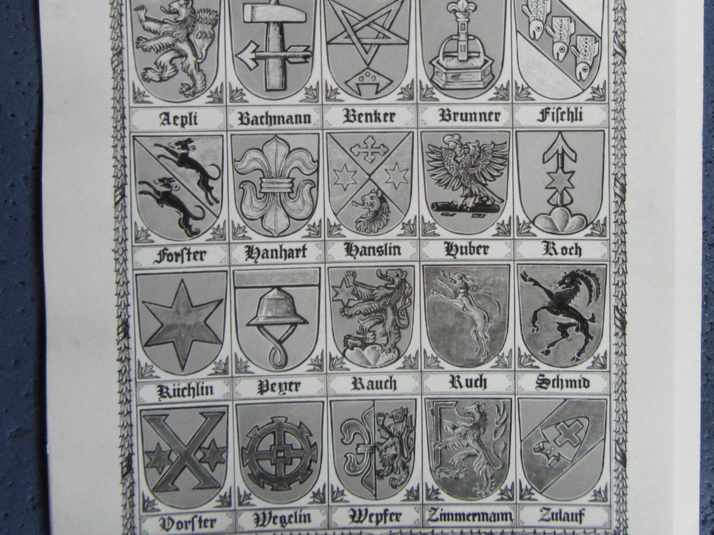 DIESSENHOFER WAPPEN-TAFEL 1957 AEPLI BIS ZULAUF TG AK (Gebraucht) in ...