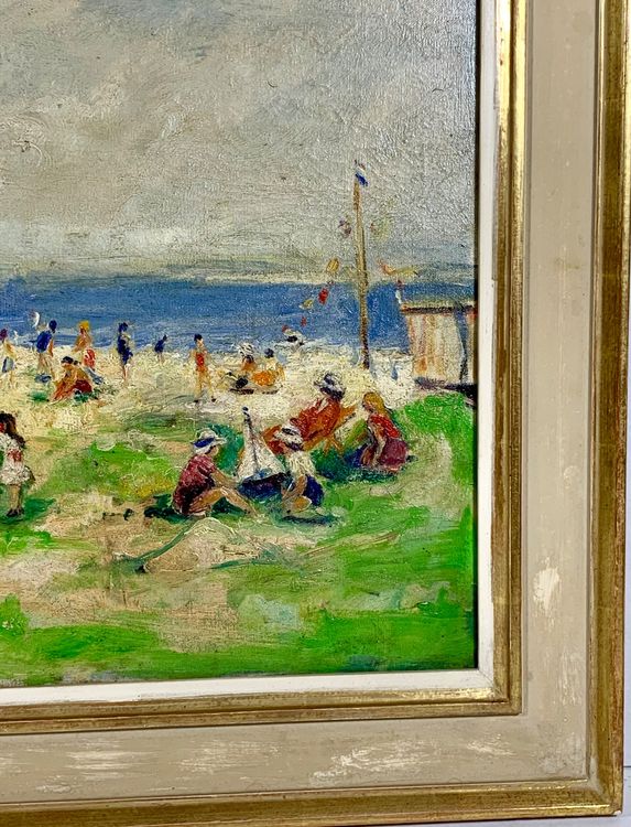 Albert Bertalan (1899-1957) Strandszene /Camping Gemälde (Gebraucht) in ...