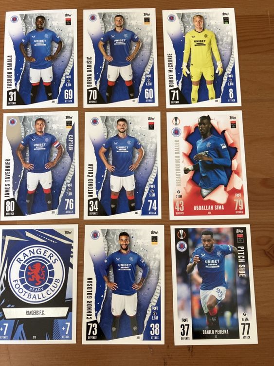 Rangers FC 9 Karten Match Attax (Neu (gemäss Beschreibung)) in Glarus ...
