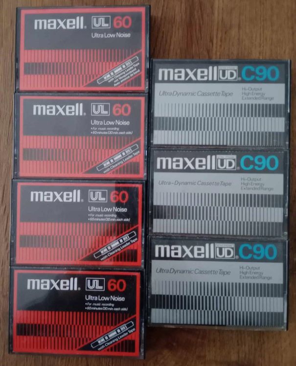 MAXELL - UL 60 4x / UD C90 3x - années 70 / lot 7x cassettes | Kaufen ...