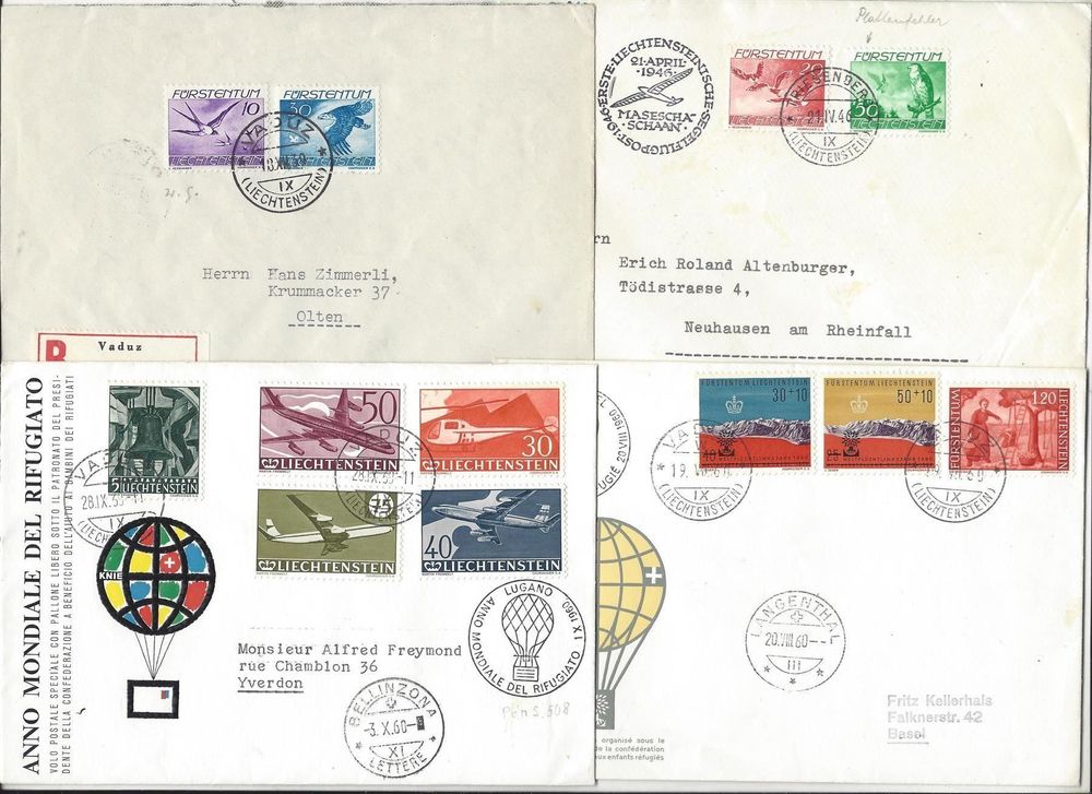 4 Briefe mit FL Flugpost Marken (Gebraucht) in Gümligen für CHF 3 – mit Lieferung auf Ricardo kaufen