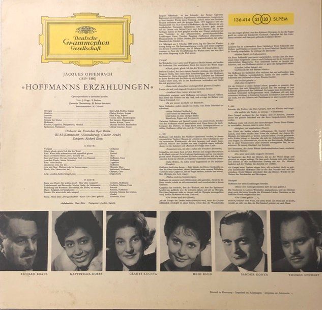 Offenbach – Hoffmanns Erzählungen (LP, Richard Kraus) (Gebraucht) in ...