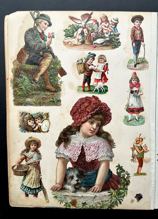 12 Seiten antike Oblaten Bilder ca. 1890 135 Jahre alt (Gebraucht) in Seltisberg für CHF 38 ...