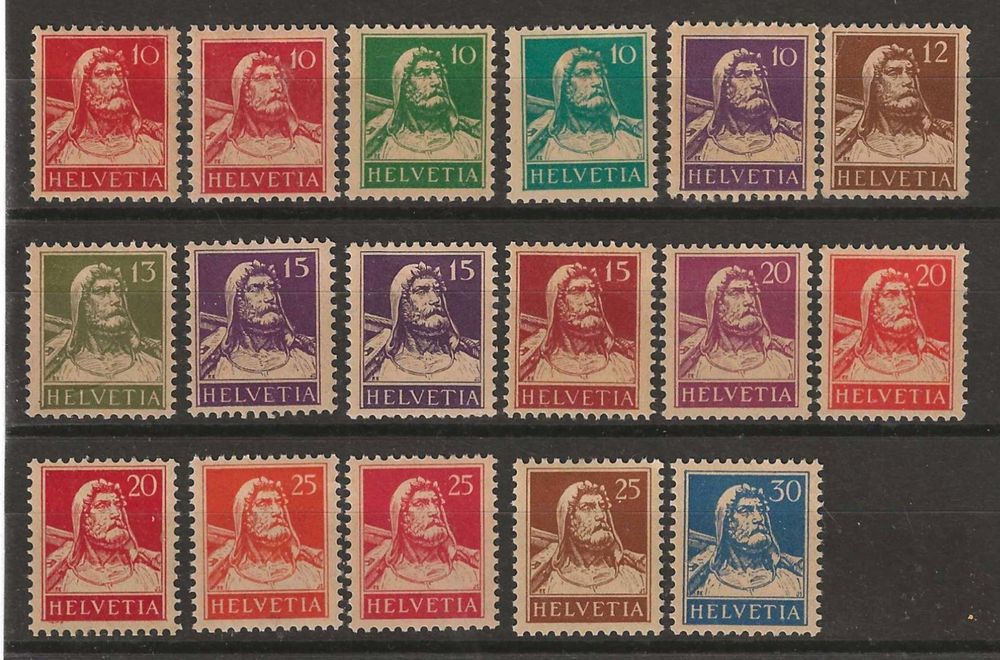 1914-30 : Serie Tellbrustbild inkl. Nr. 128c ** KP 330.-- | Kaufen auf Ricardo