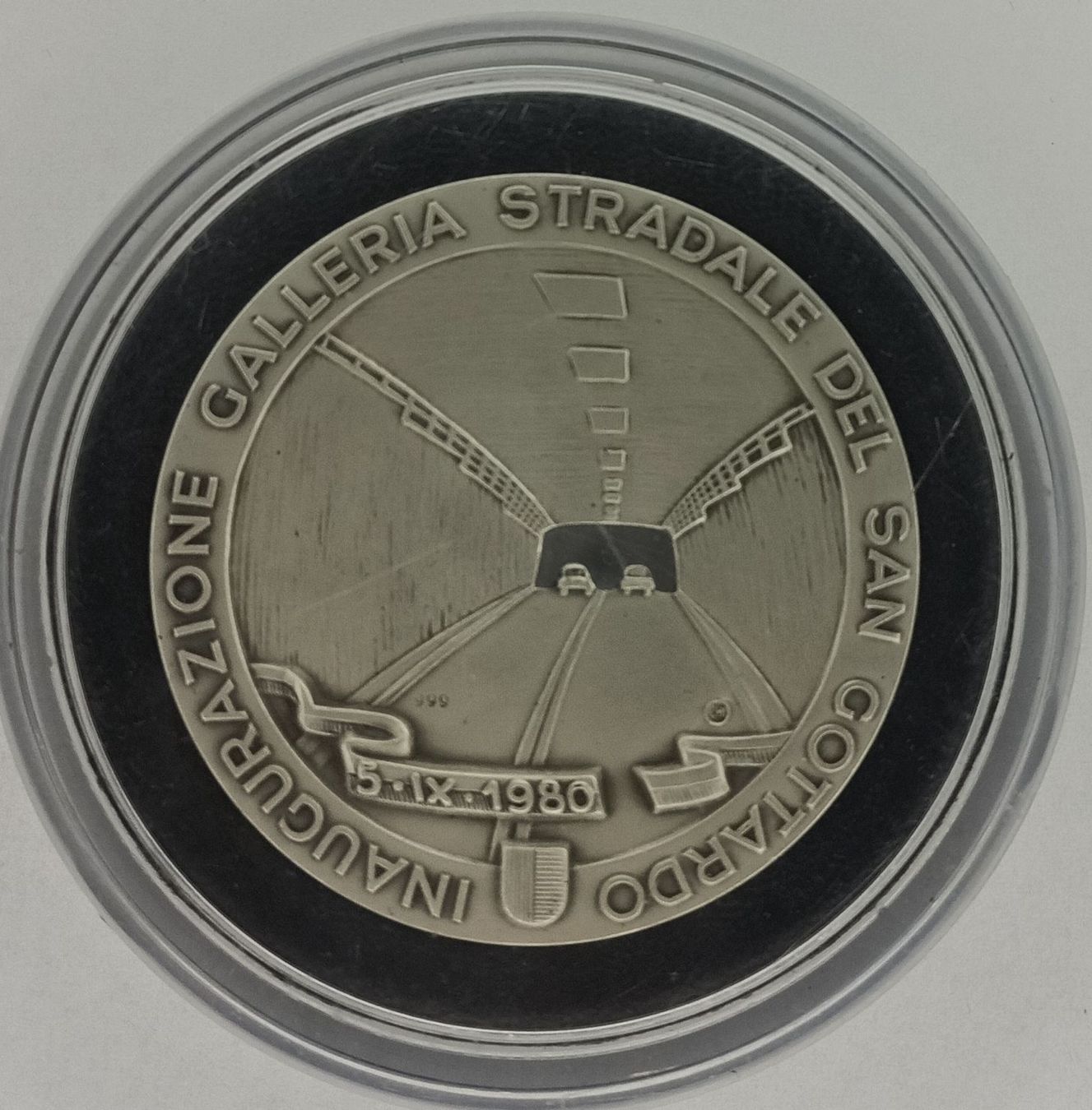 Schweizer Gedenkmünze Silber Gotthard Tunnel Eröffnung 1980 (Neu ...