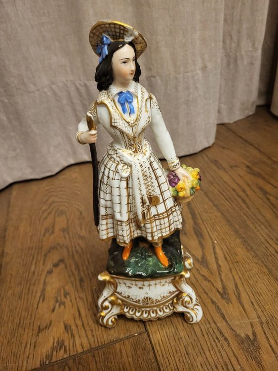 Antikes Porzellan Figur handbemalt um, 1750 oder fruher (Gebraucht) in ...
