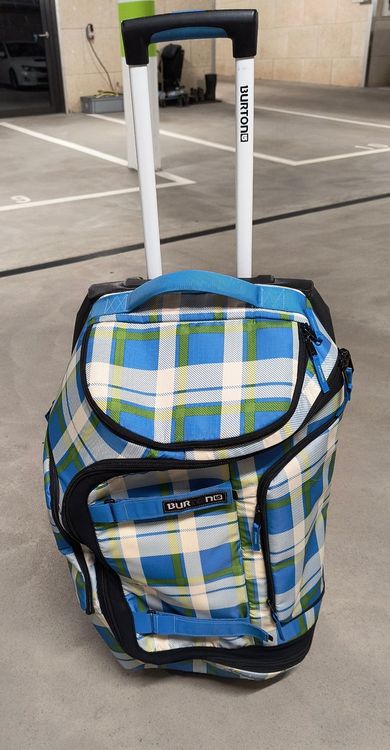 BURTON Rollkoffer Rolltasche Rolltasche blau grün kariert (Gebraucht ...