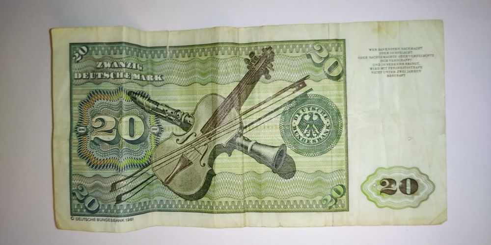 Billet de collection rare: 20 Deutsche Mark de 1980 ! (Gebraucht) in ...