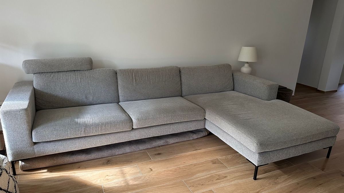LIVIQUE Ecksofa, Stoff King 4 light grey, Top Zustand! (Neu (gemäss ...