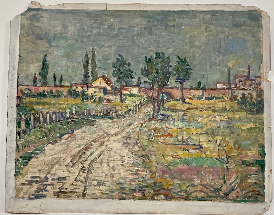 BERZ Fritz(1883-1966) Dorfszene Gemälde (Gebraucht) in Root für CHF 10 ...