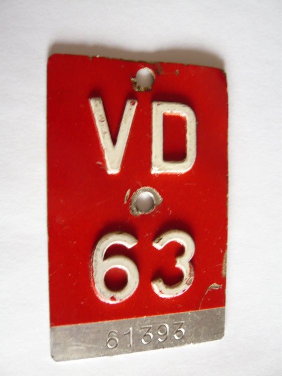 PLAQUE VELO VD 63 | Kaufen auf Ricardo