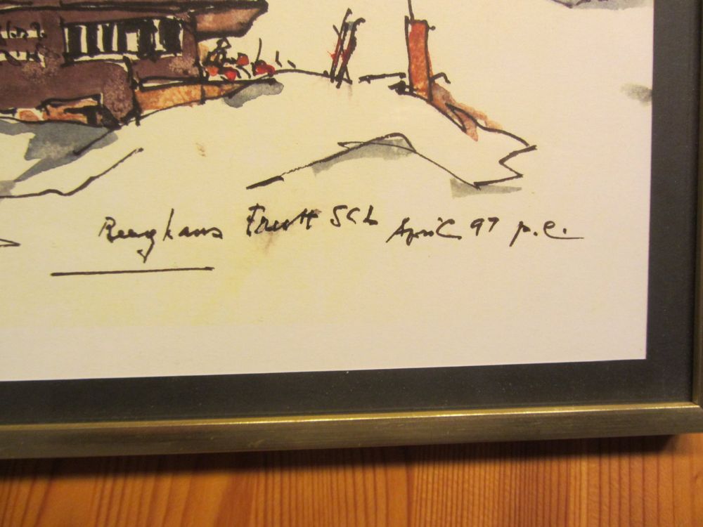 Aquarell von Paul Erni Skihaus SCL, April 97 Expl. 9/10 (Gebraucht) in ...