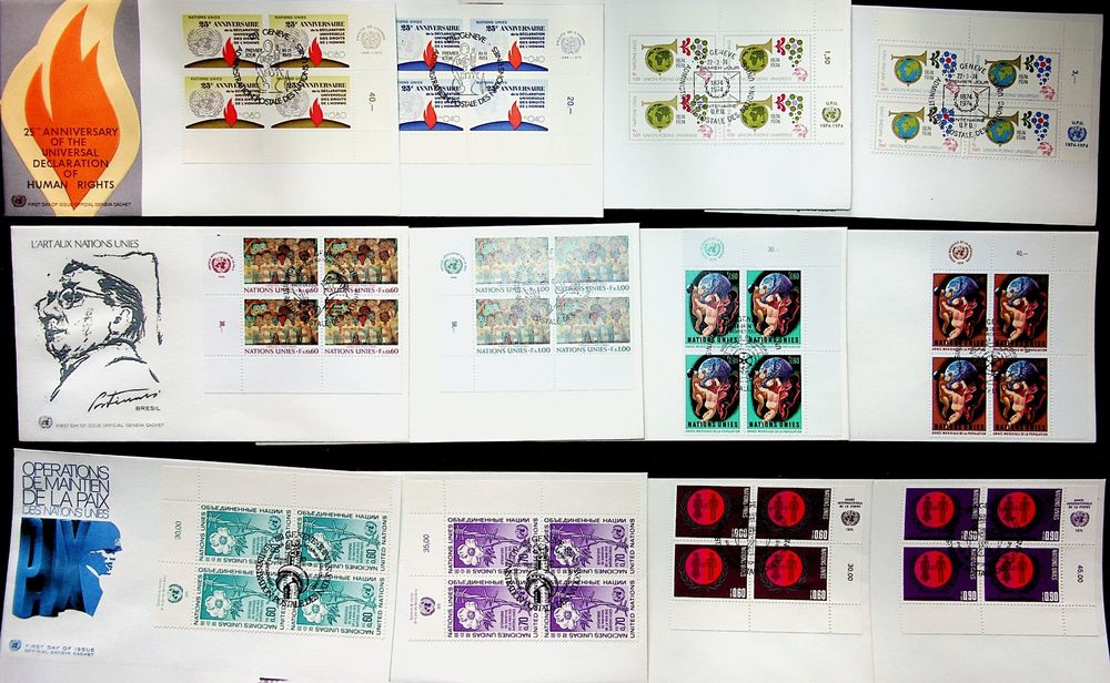 ONU GENEVE 12 FDC BLOCS DE 4 1973-1975 / L809 | Kaufen auf Ricardo