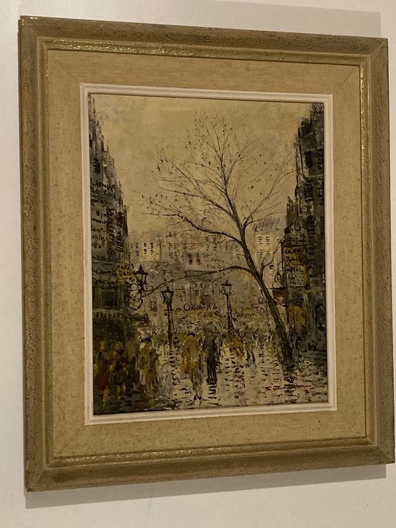 Simon Kramer (1940-2015) Gemälde einer Stadt signiert (Gebraucht) in ...