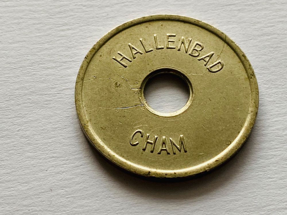 CHAM Jeton Wertmarke Token Marke Kt. ZUG Hallenbad um 1980 (Gebraucht ...