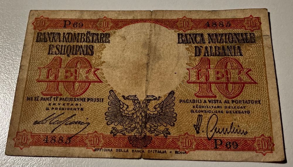 Albanien 10 Lek 1940 (Gebraucht) in Algetshausen für CHF 5.9 – mit ...