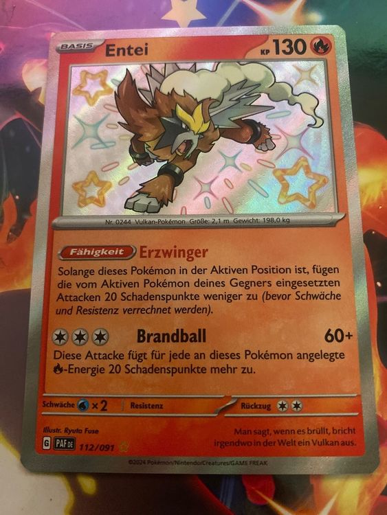 Pokemonkarte Entei Shiny 122/091 | Kaufen auf Ricardo