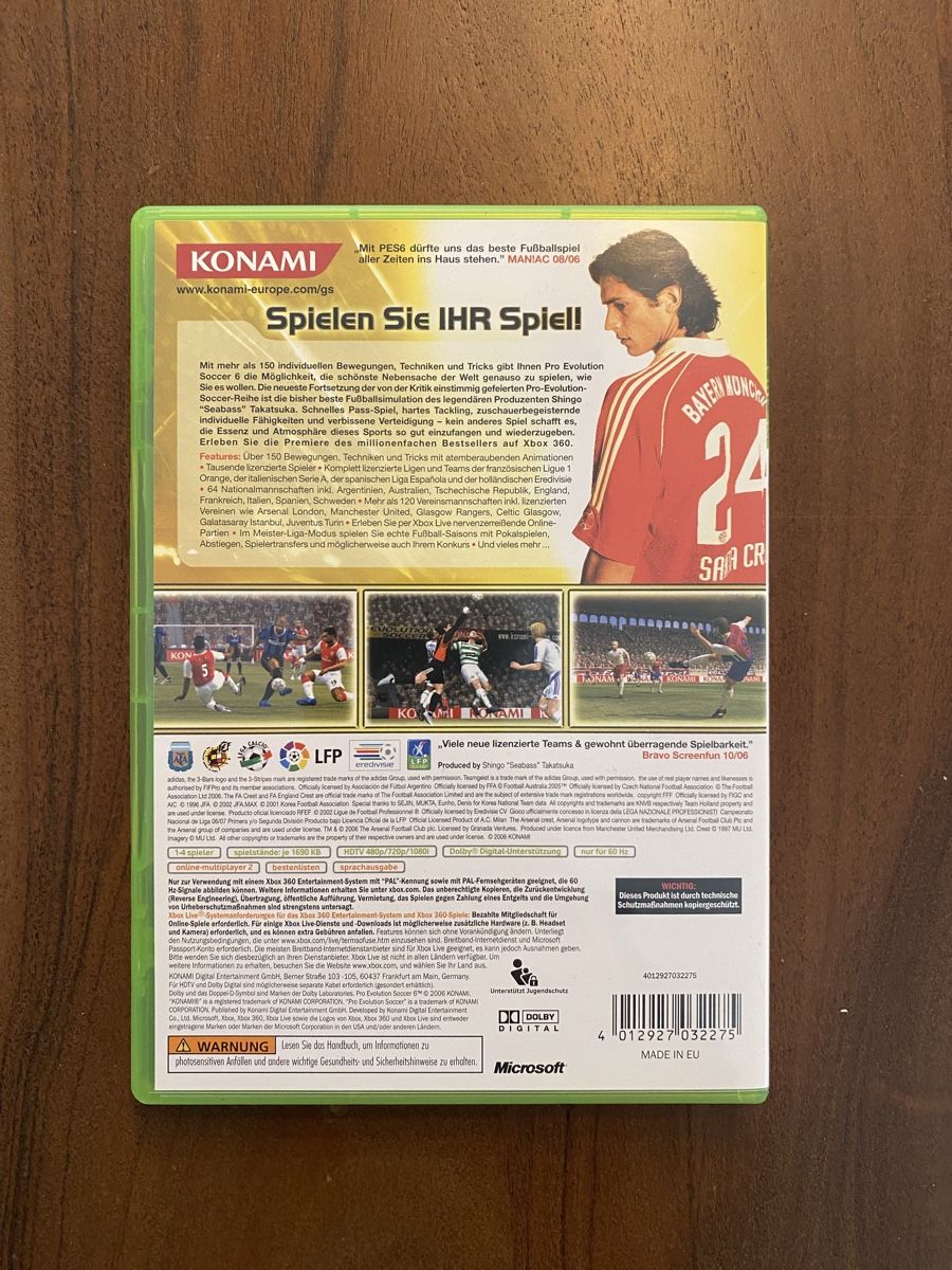 Pro Evolution Soccer 6 (PES6) für Xbox 360 (Gebraucht) in Thunstetten ...