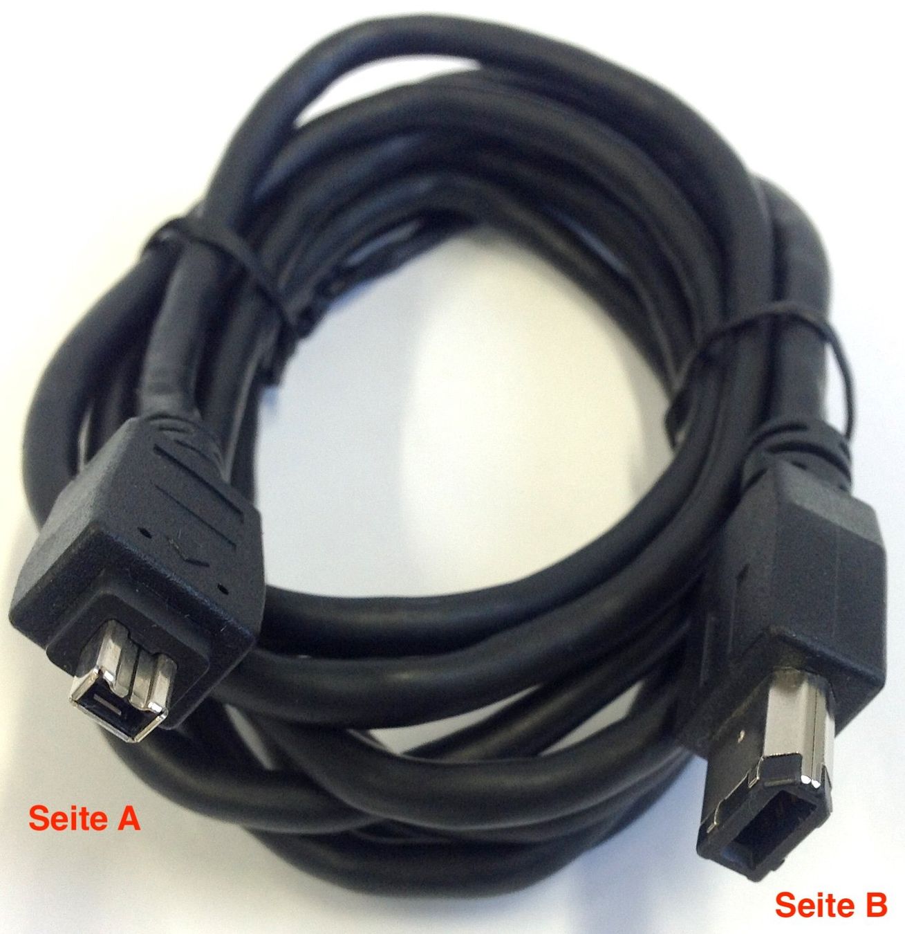 FireWire Kabel IEEE-1394 400Mbit/s 4-zu-6pin ST/ST ca.1,96m (Gebraucht ...