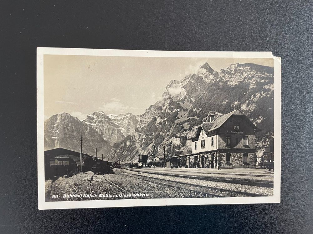 AK GL Bahnhof Näfels-Mollis mit Glärnischkette (Gebraucht) in Thal für CHF 4 – mit Lieferung auf ...