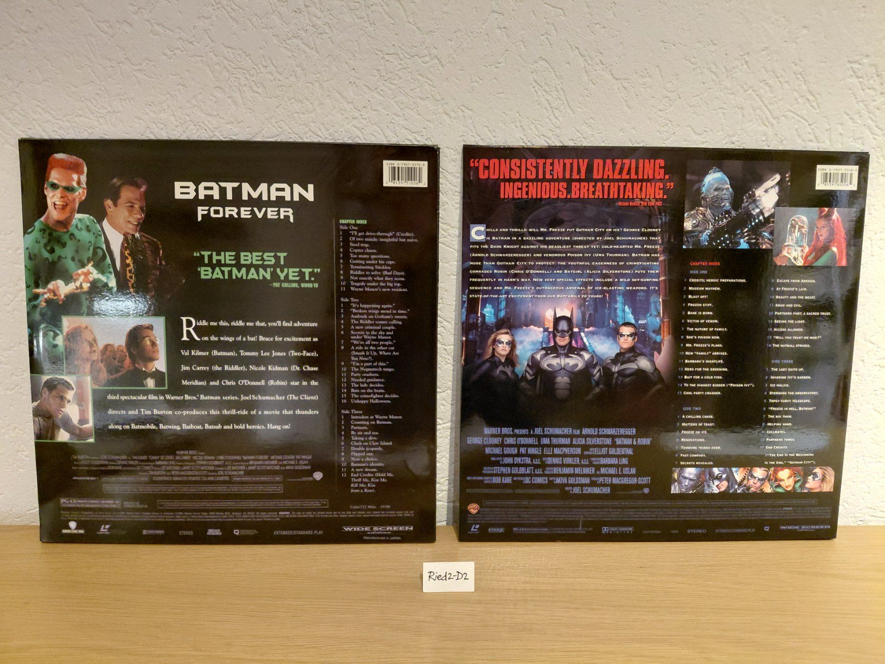 LaserDisc NTSC USA Batman Forever + Batman & Robin (Gebraucht) in La ...