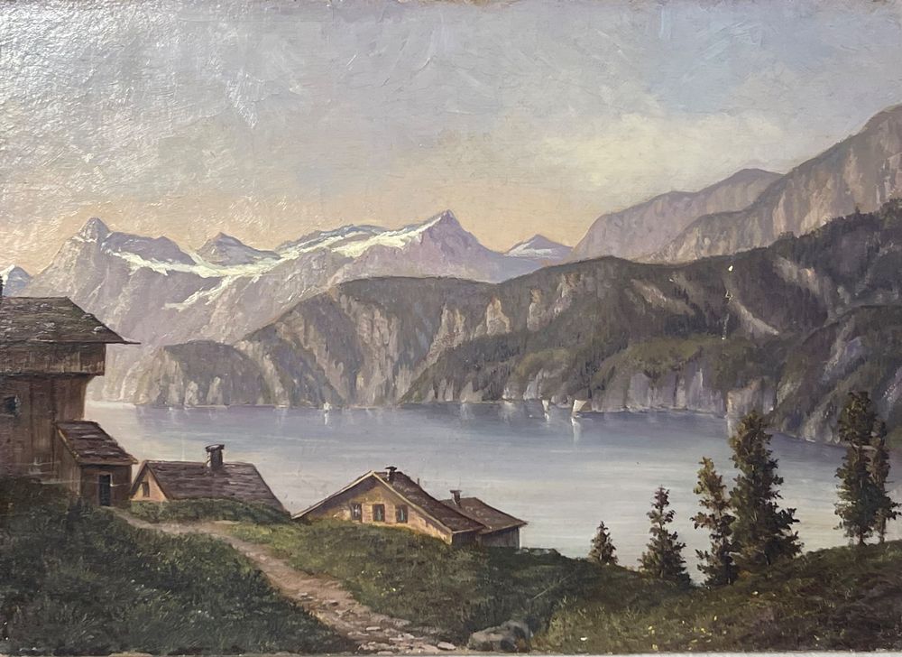 Landschaftgemälde Mit see Anblick unleserlich Signiert (Gebraucht) in Root für CHF 20 – mit ...