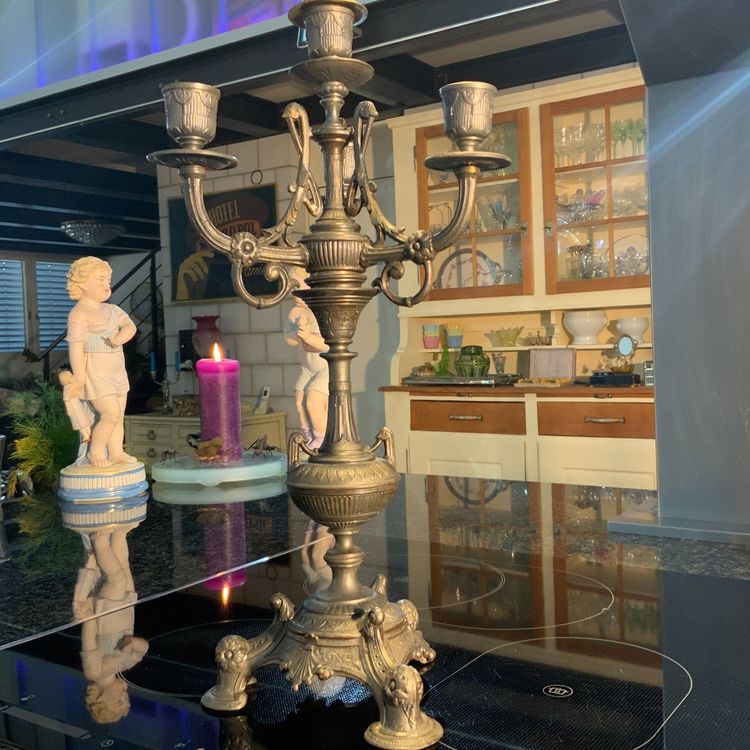 JUGENDSTIL KERZENLEUCHTER ZINKGUSS,1900 | Kaufen auf Ricardo