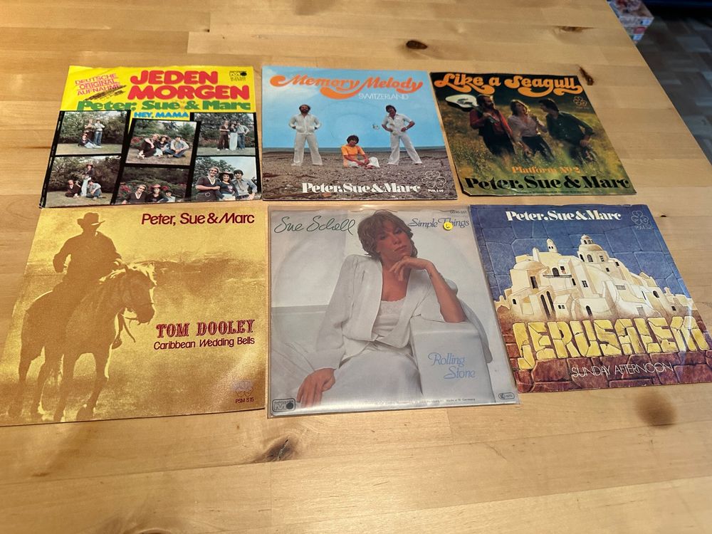 PETER SUE & MARC SCHELL Single Sammlung CH 7" vinly rare (Gebraucht) in ...