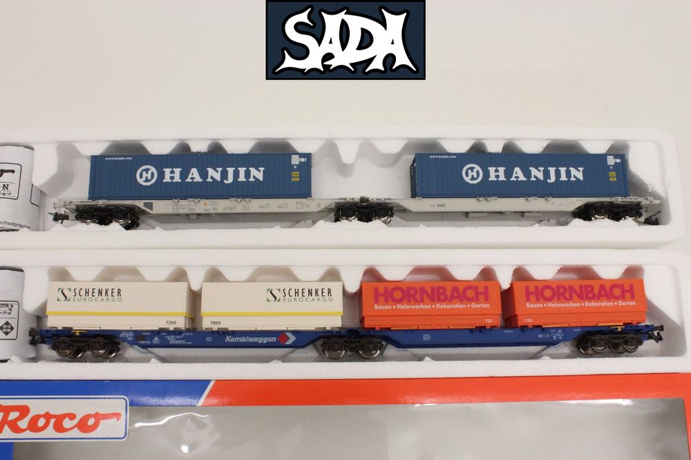 Roco 47100 + 47108 Doppeltragwagen DC H0 (Gebraucht) in Basel für CHF ...