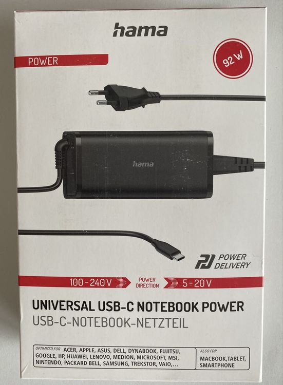 Hama Universal USB-C Notebook Power Netzteil | Kaufen auf Ricardo