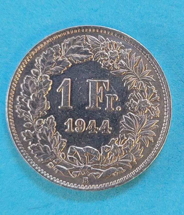 1 Franken 1944 - Silber TopErhaltung vorzüglich | Kaufen auf Ricardo