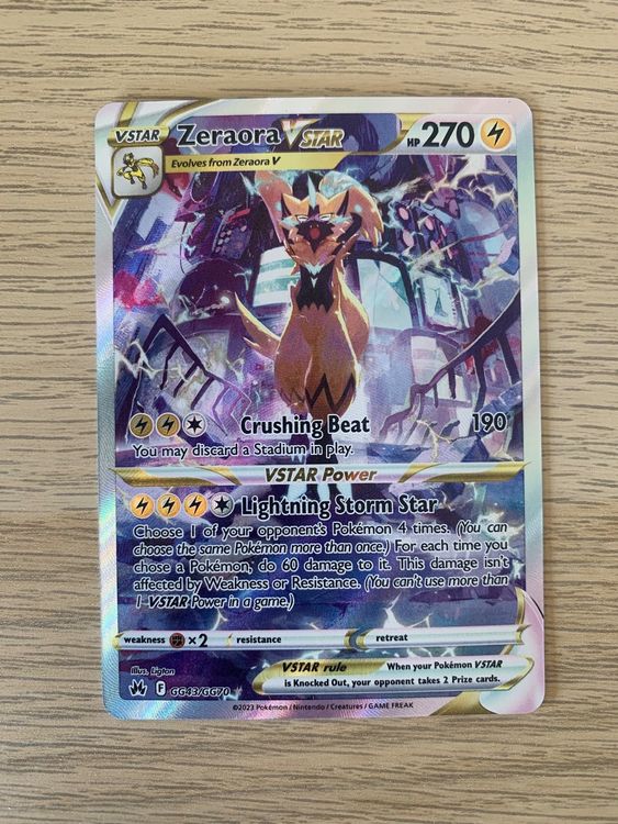 Zeraora VStar GG43 SWSH12.5 Crown Zenith (ENG) (D'occasion) à Lausanne pour CHF 15 – avec ...