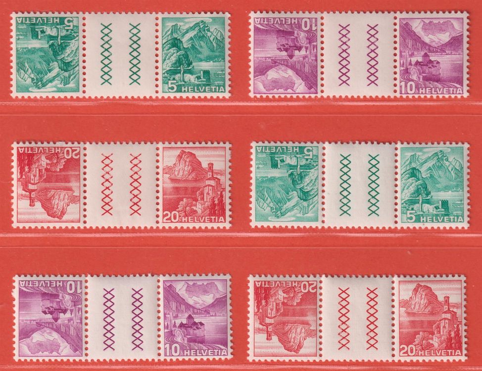 Kehrdrucke 550y-552y/550z-552z ** (Antik) in Sarmenstorf für CHF 5 – mit Lieferung auf Ricardo ...