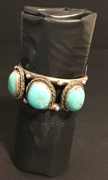 Designer Silber Armreife mit Türkis Steinen | Kaufen auf Ricardo