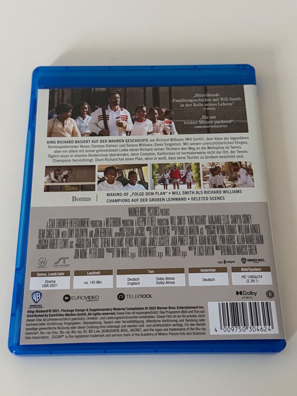 King King Richard (Blu-ray) - Will Smith - Oscarpreisträger (Neu ...