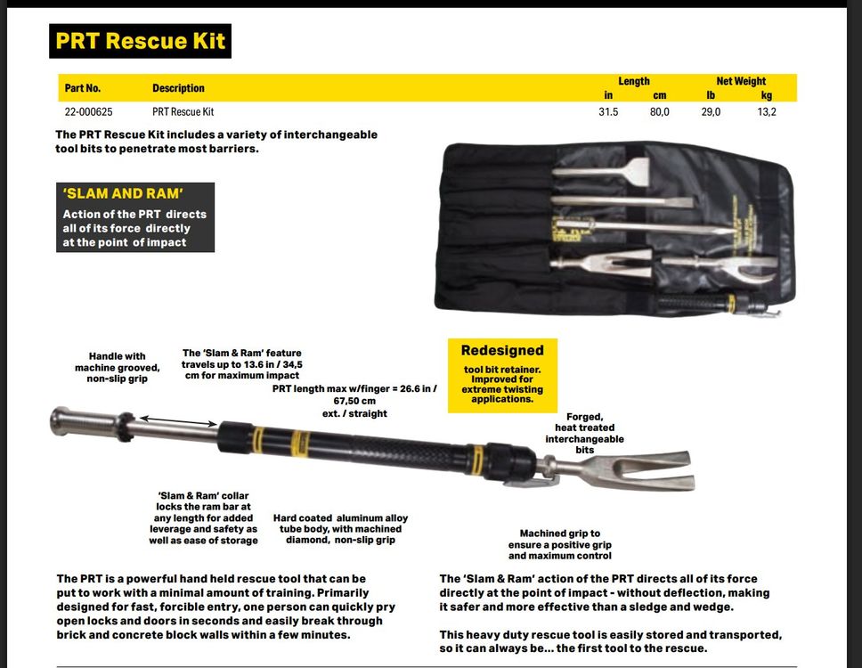 Paratech Percussive Rescue Tool Kit (komplett mit Tasche)! (Neu (gemäss ...
