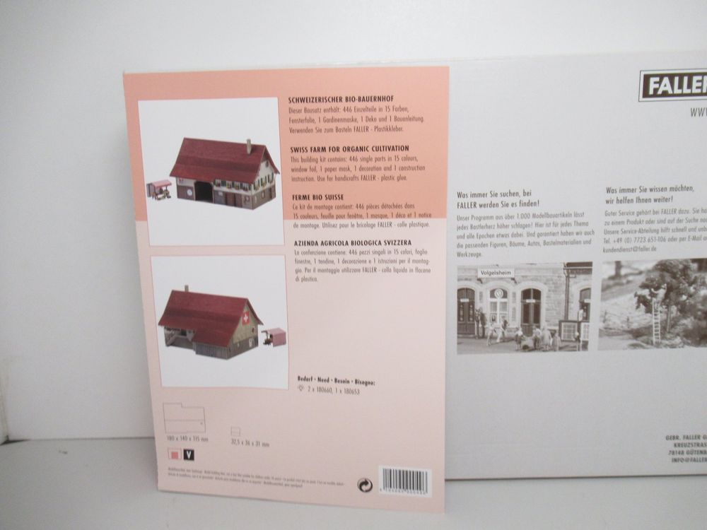 Faller 190049 Bausatz Schweizer Bio-Bauernhof 1:87 H0 Anlage (Gebraucht ...