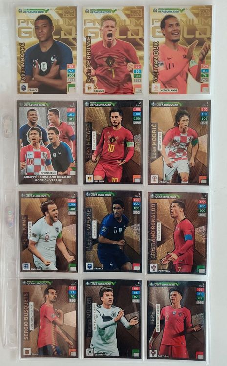 Panini UEFA Euro 2020 komplett Base Set & Insert 250+ Karten (Gebraucht ...